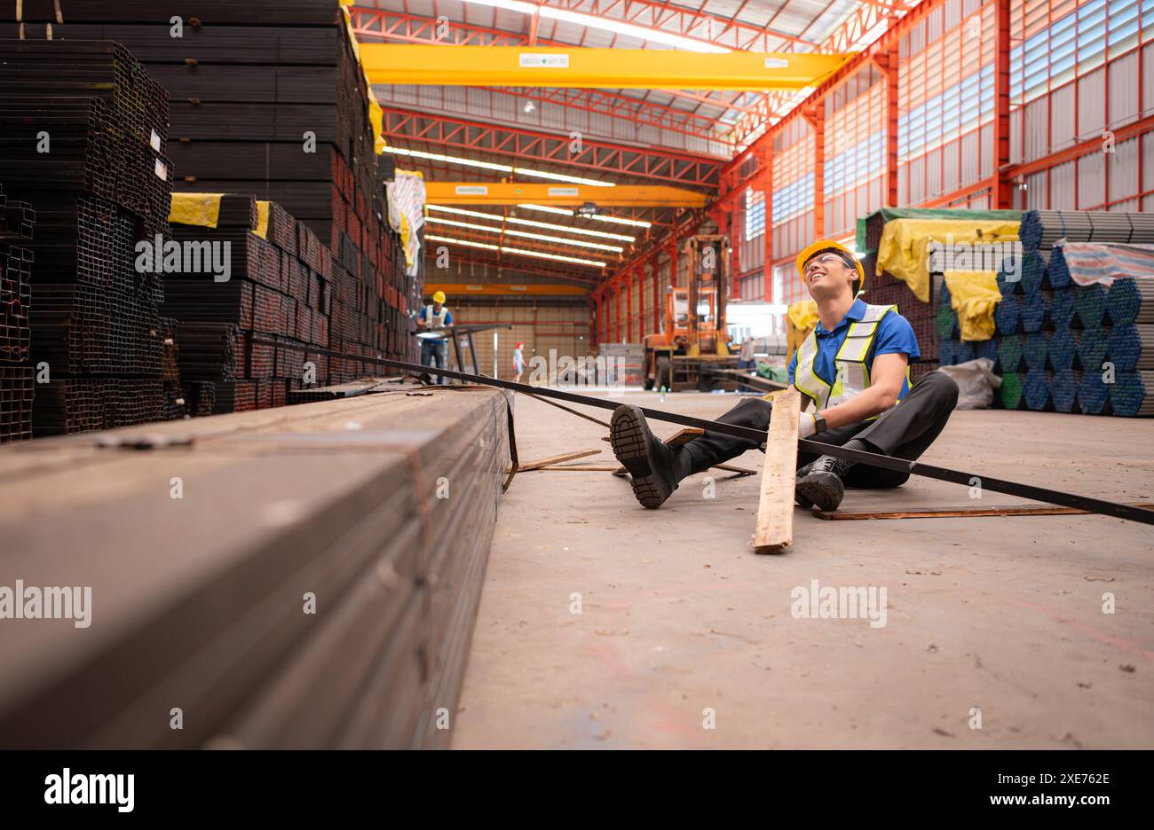 Warehouse employee was injured in an accident where iron fell on his ...