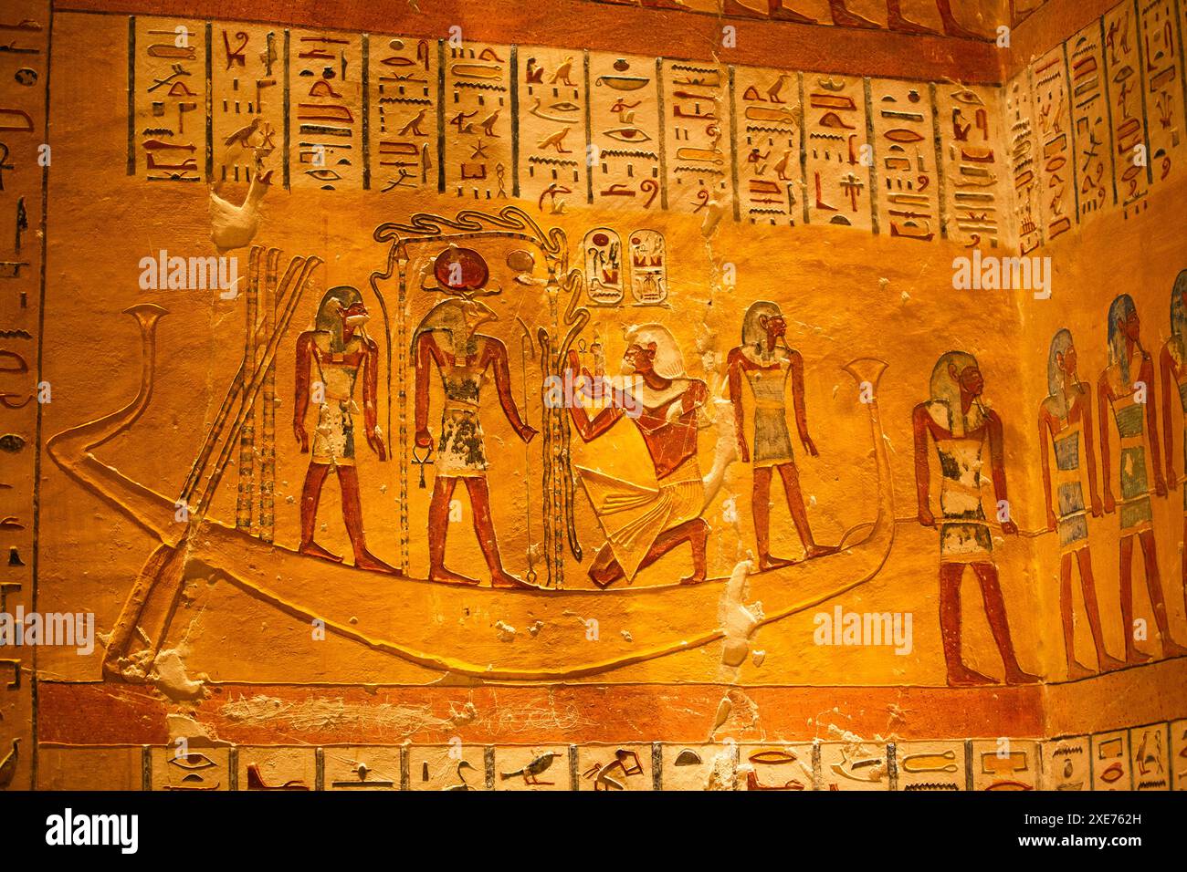 Reliefs, Tomb of Rameses IV, KV2, Valley of the Kings, Ancient Thebes ...