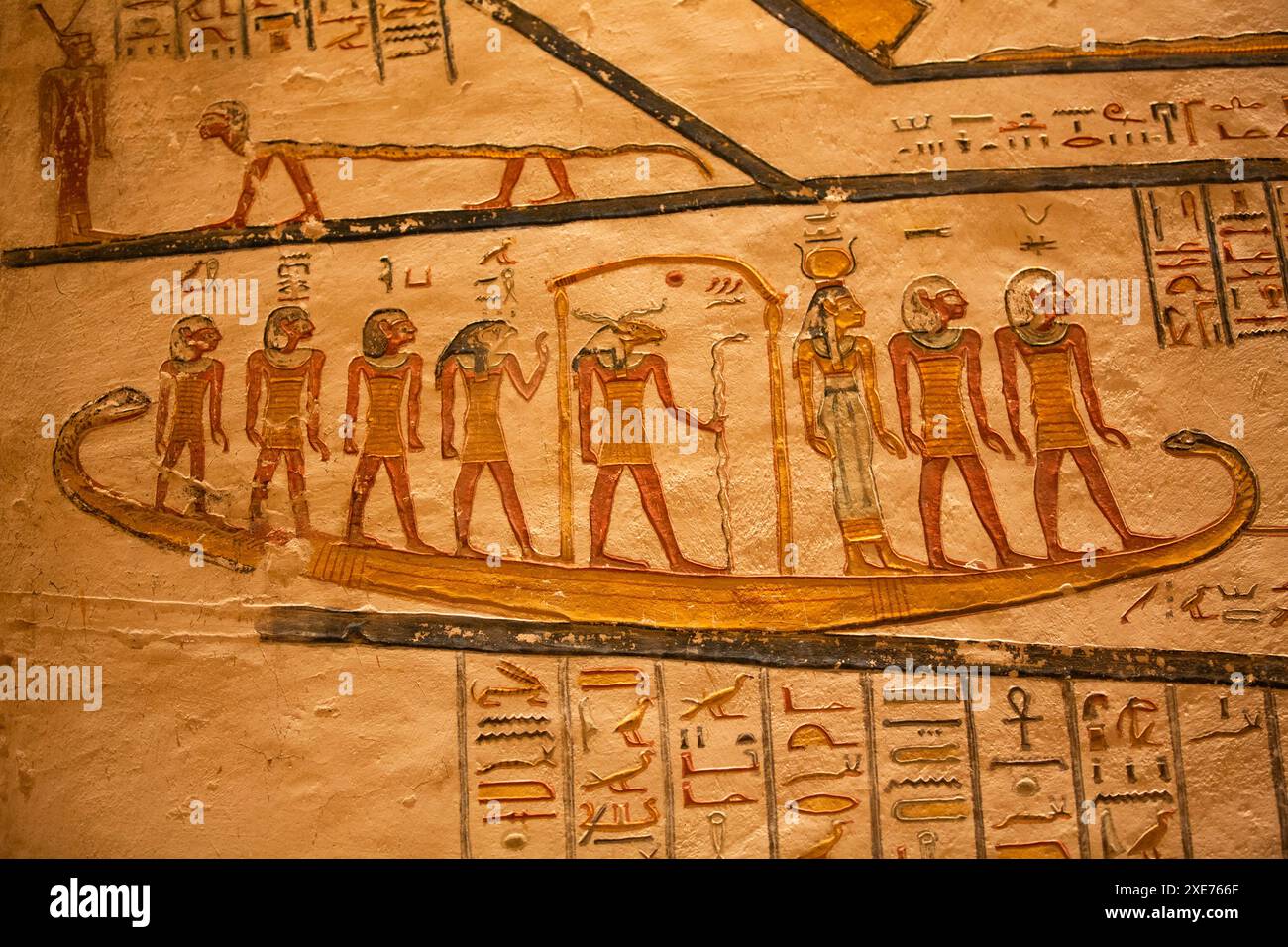 Reliefs, Tomb of Rameses V and VI, KV9, Valley of the Kings, Ancient ...