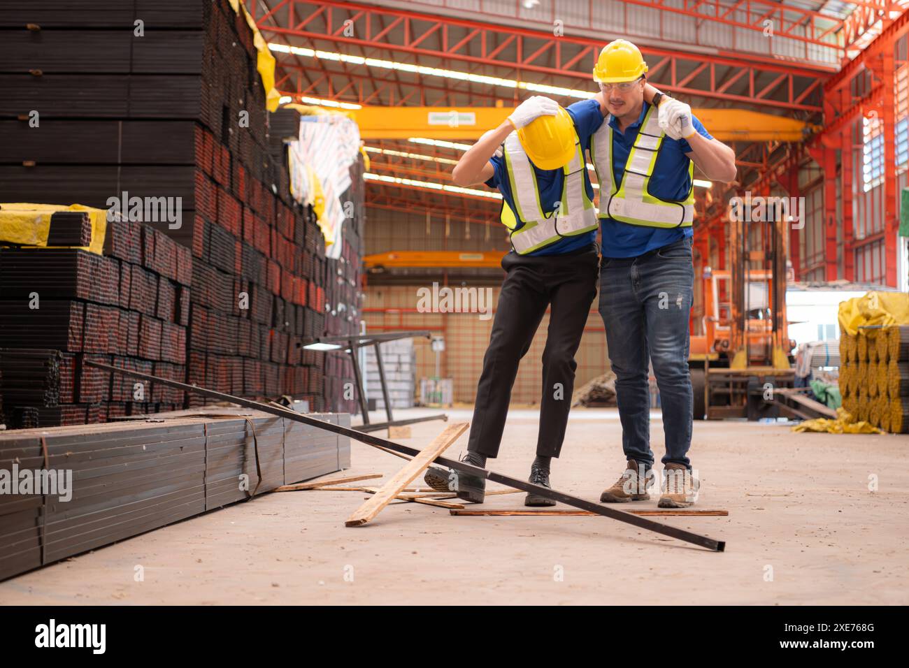 Warehouse employee was injured in an accident where iron fell on his ...