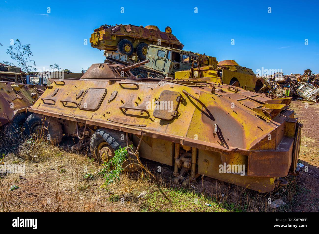 Italian tank cemetery in Asmara, Eritrea, Africa Stock Photo - Alamy