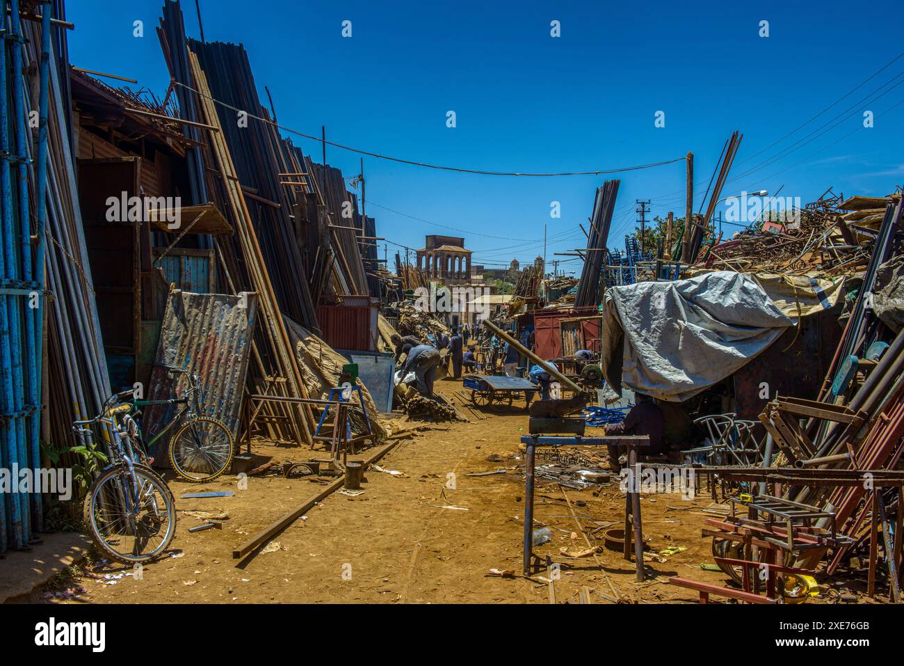 Metal scrap for sale, Medebar market, Asmara, Eritrea, Africa Stock ...