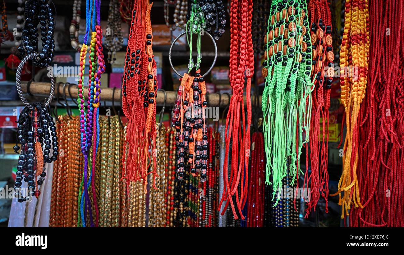 Strings of beads, Kamakhya Temple, Guwahati, Assam, India, Asia Stock ...