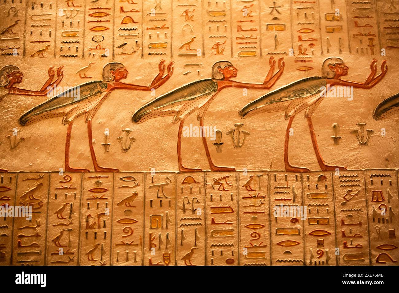 Reliefs, Tomb of Rameses V and VI, KV9, Valley of the Kings, Ancient ...