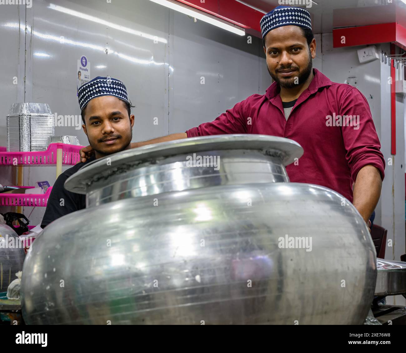 Street photography portrait of two men, Guwahati, Assam, India, Asia ...