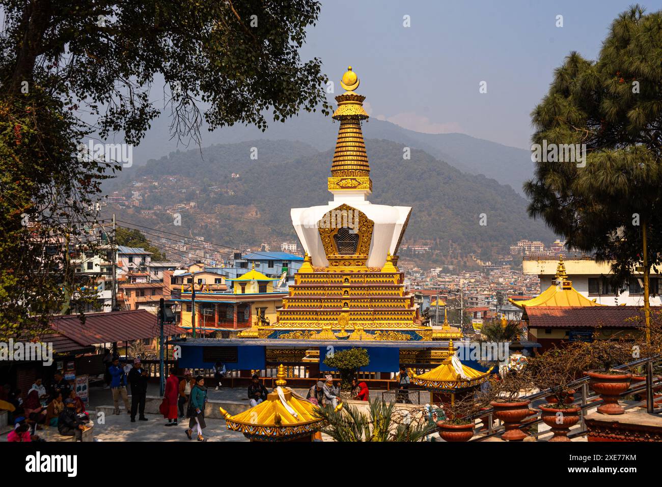 Enlightenment Stupa, Swayambhu Buddha Park, Ring Road, Kathmandu, Nepal ...
