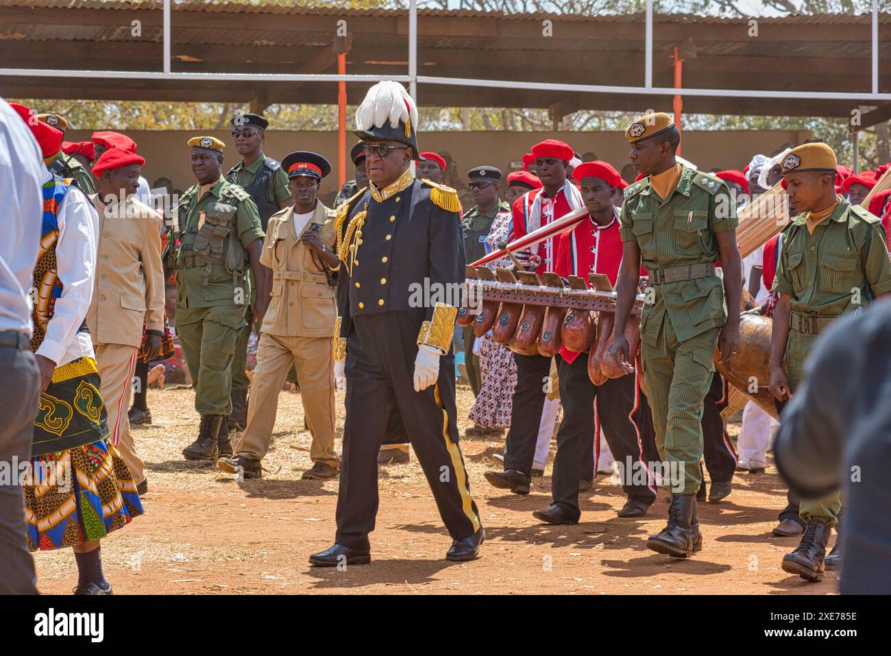 The Paramount Chief from Western Province, the Litunga, visiting the ...