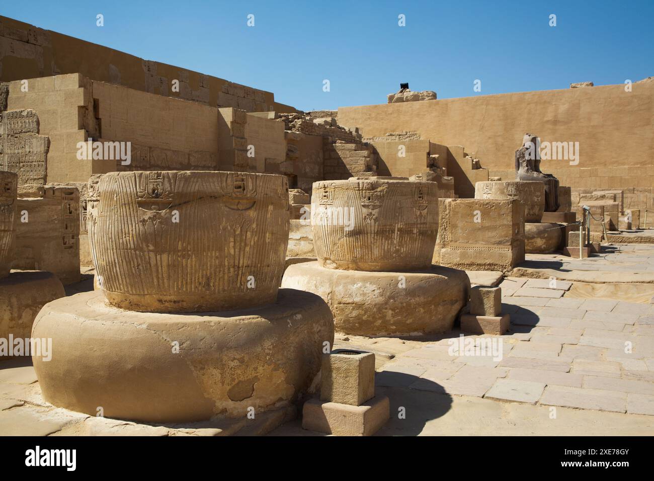 Column Bases, Great Hypostyle Hall, Medinet Habu, Mortuary Temple of ...