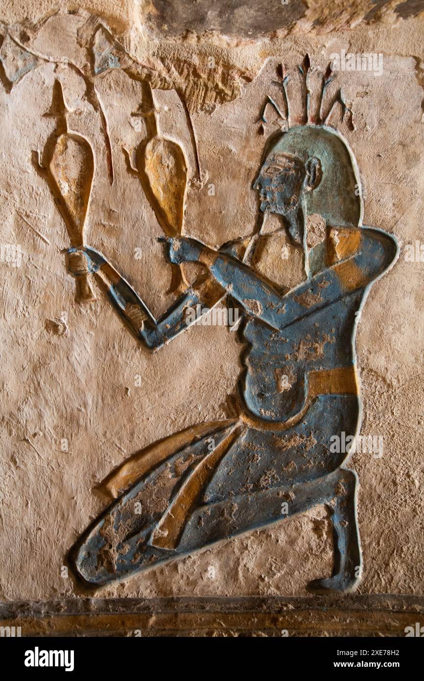 Relief, Deity Chapel, Great Hypostyle, Medinet Habu, Mortuary Temple of ...