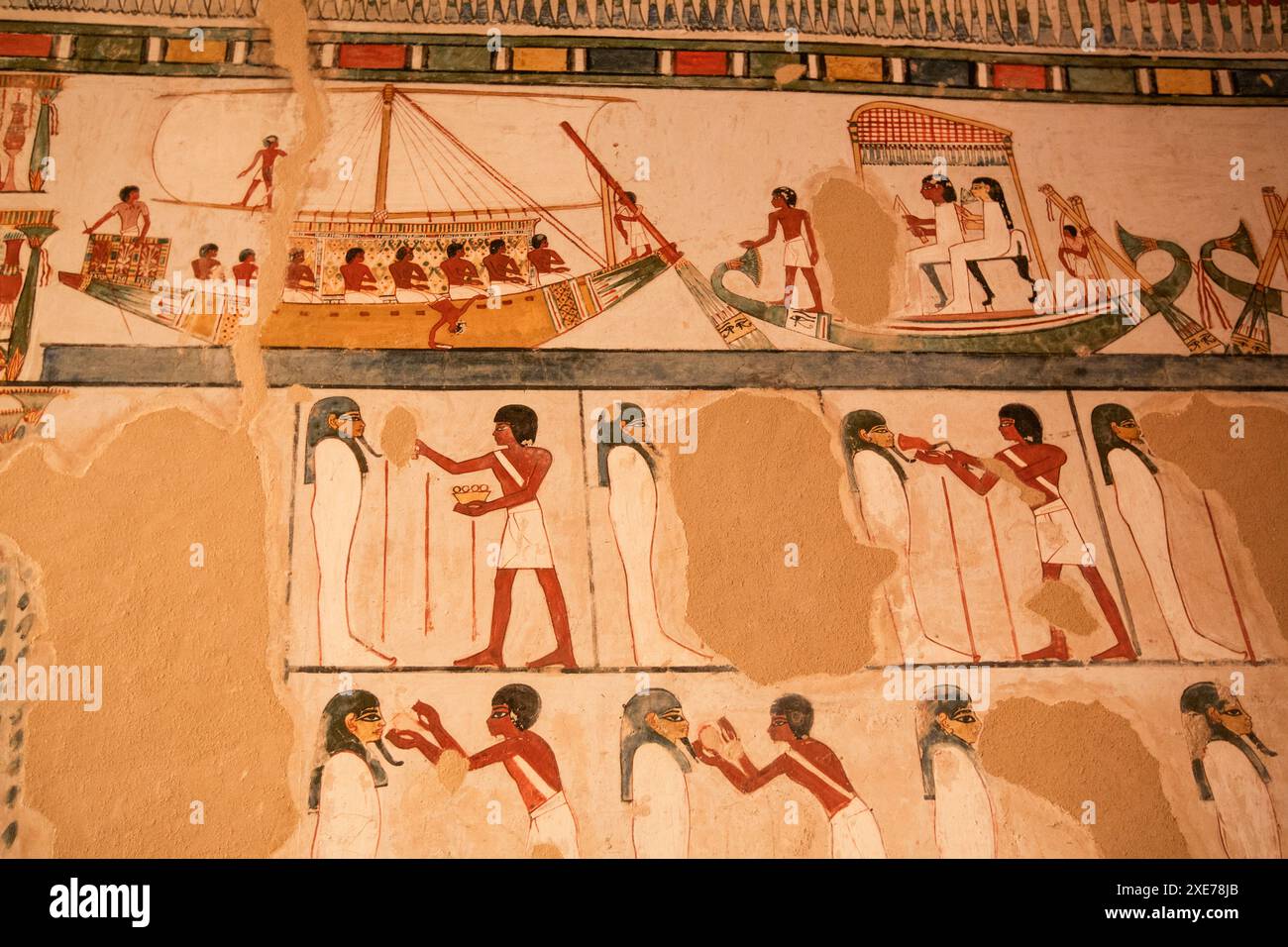 Wall Paintings, Tomb of Menna, TT69, Tombs of the Nobles, Ancient ...