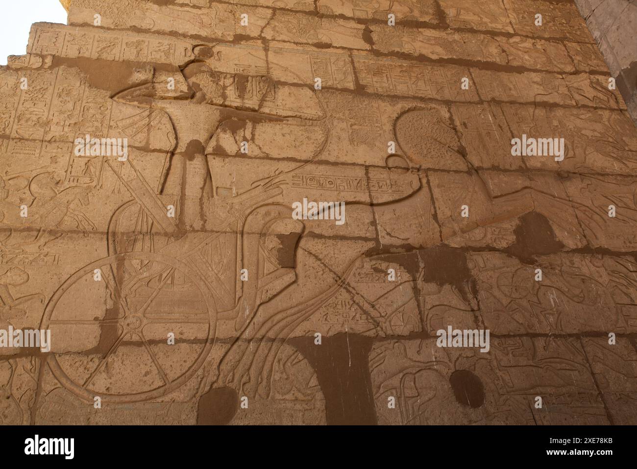 Ramesses II in Battle, Reliefs, Hypostyle Hall, Ramesseum, Memorial ...