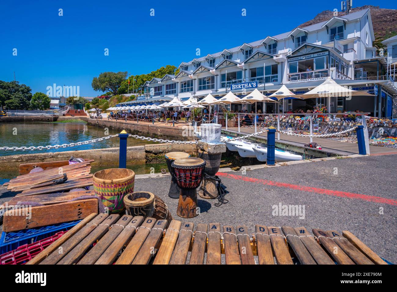 View of restaurant in the Waterfront, Simon's Town, Cape Town, Western ...