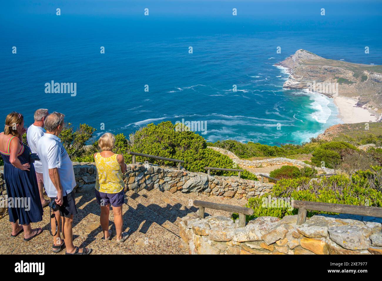 View of Dias Beach from lighthouse, Cape of Good Hope Nature Reserve ...