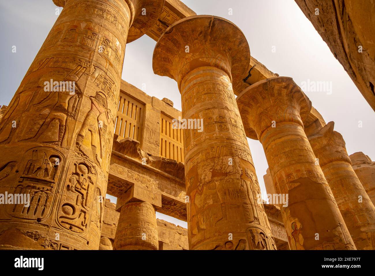 Luxor karnak temple columns hi-res stock photography and images - Alamy