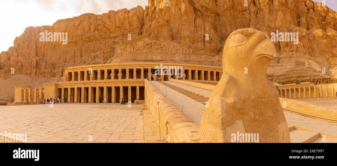 View of Mortuary Temple of Hatshepsut, UNESCO World Heritage Site, Deir ...
