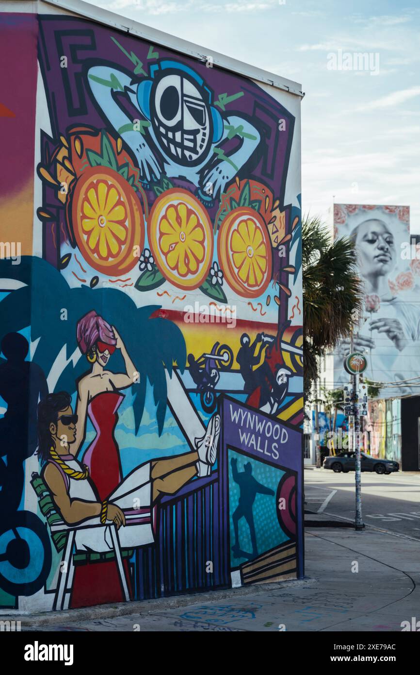Wall Murals, Wynwood District, Miami, Dade County, Florida, United ...