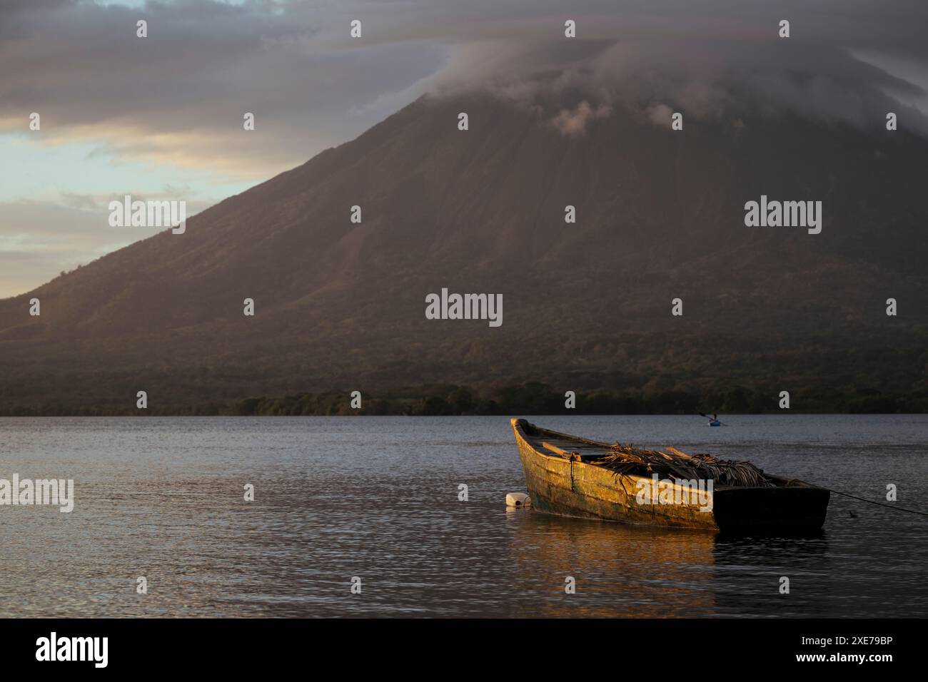 View of Concepcion Volcano at sunset, Ometepe Island, Rivas State ...