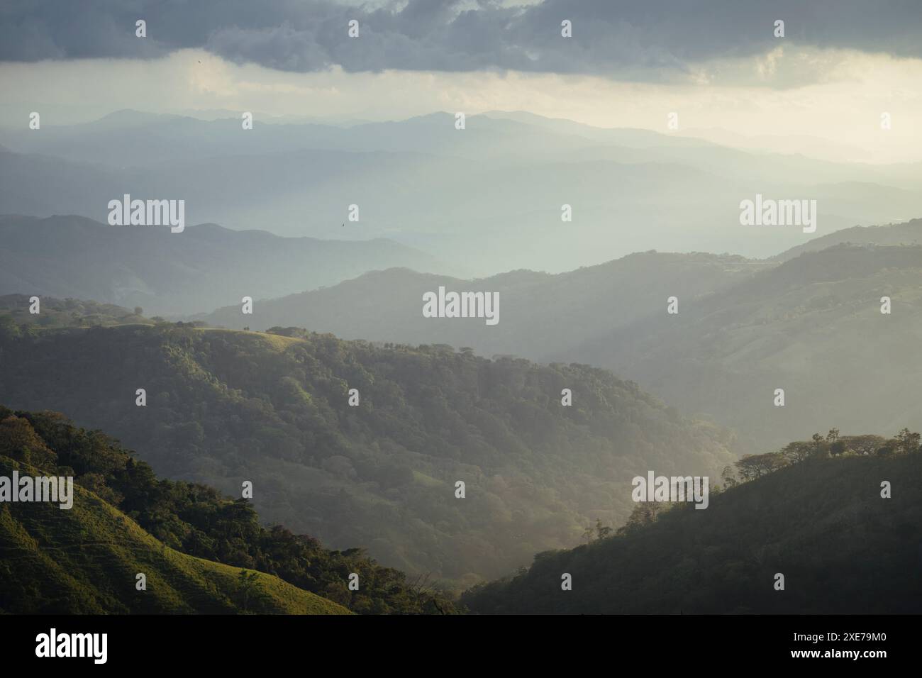 Aerial view of mountains, Alajuela Province, Costa Rica, Central ...