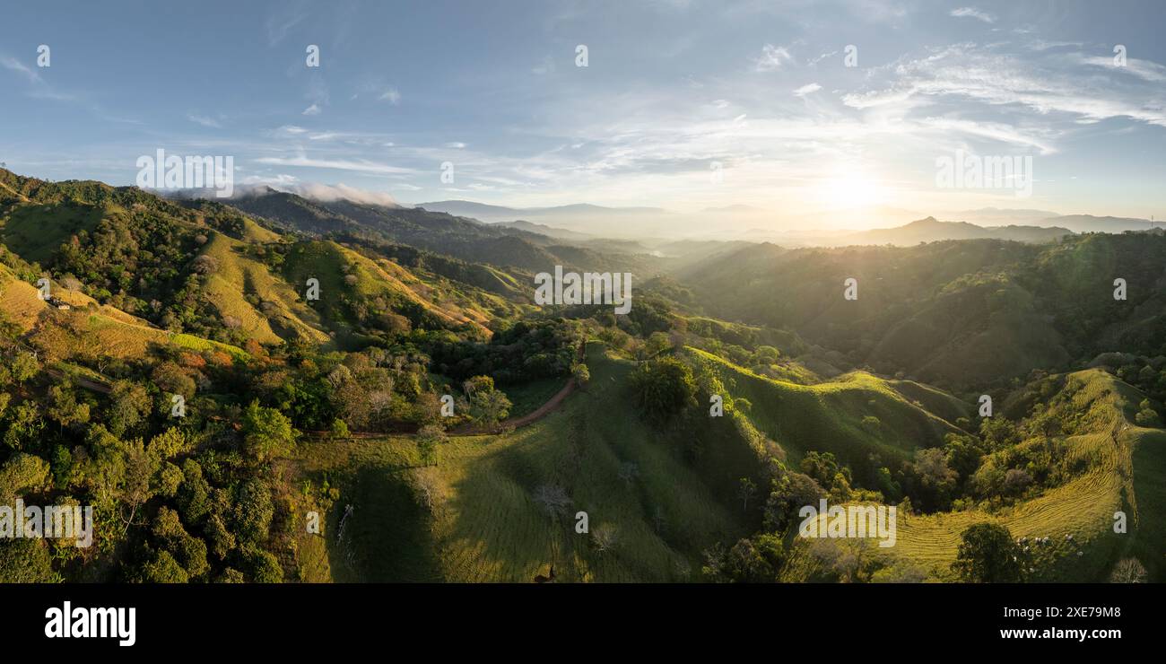 Aerial view of mountains, Alajuela Province, Costa Rica, Central ...