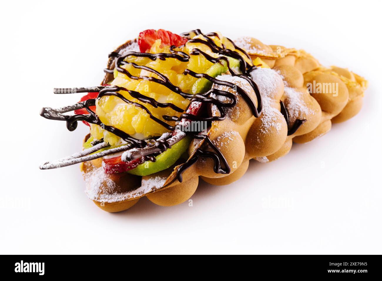 Waffle ice cream fruit Cut Out Stock Images & Pictures - Alamy