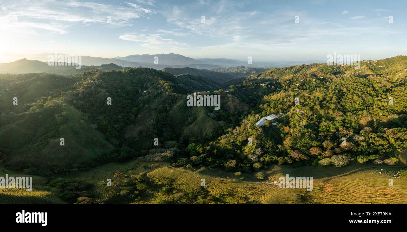 Aerial view of mountains, Alajuela Province, Costa Rica, Central ...