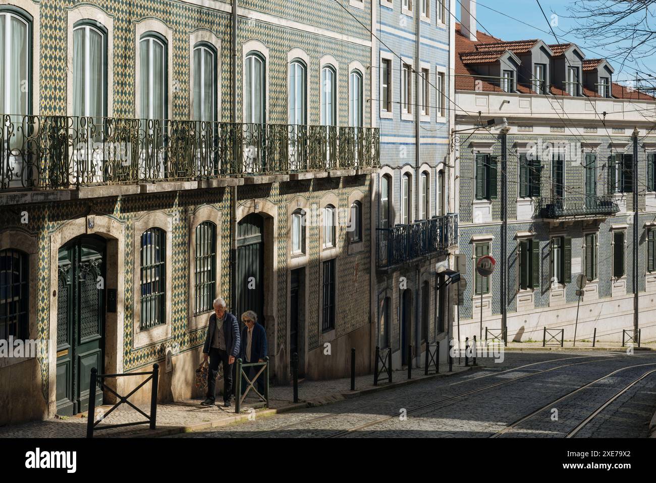 Lisbon portugal man walking hi-res stock photography and images - Alamy