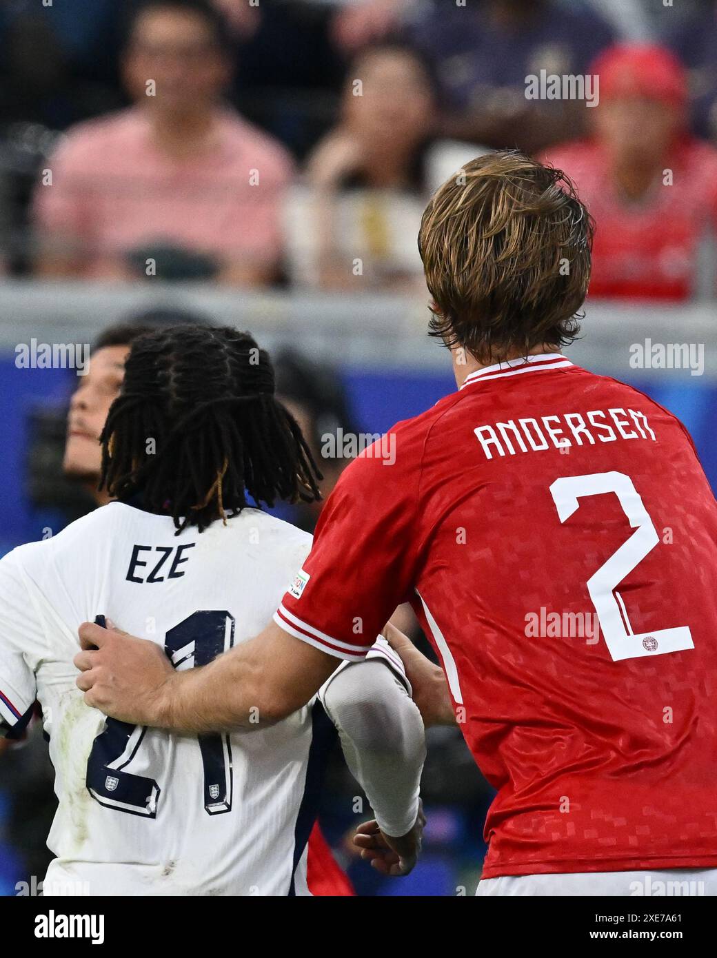 FRANKFURT AM MAIN, GERMANY - JUNE 20: Joachim Andersen, Eberechi Eze ...