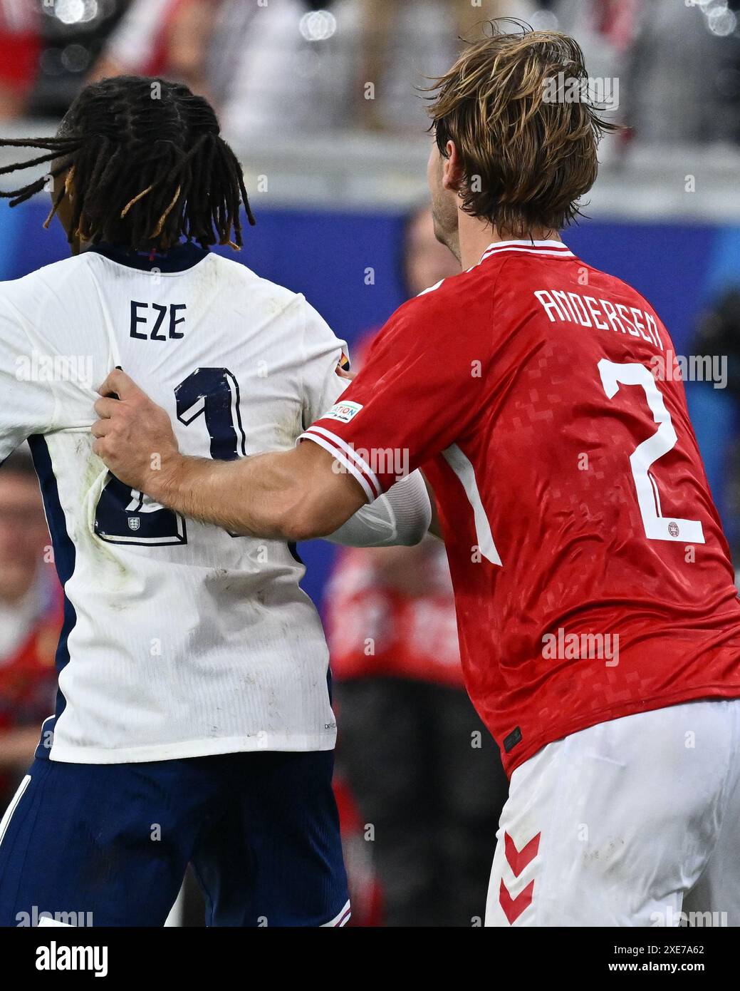 FRANKFURT AM MAIN, GERMANY - JUNE 20: Joachim Andersen, Eberechi Eze ...