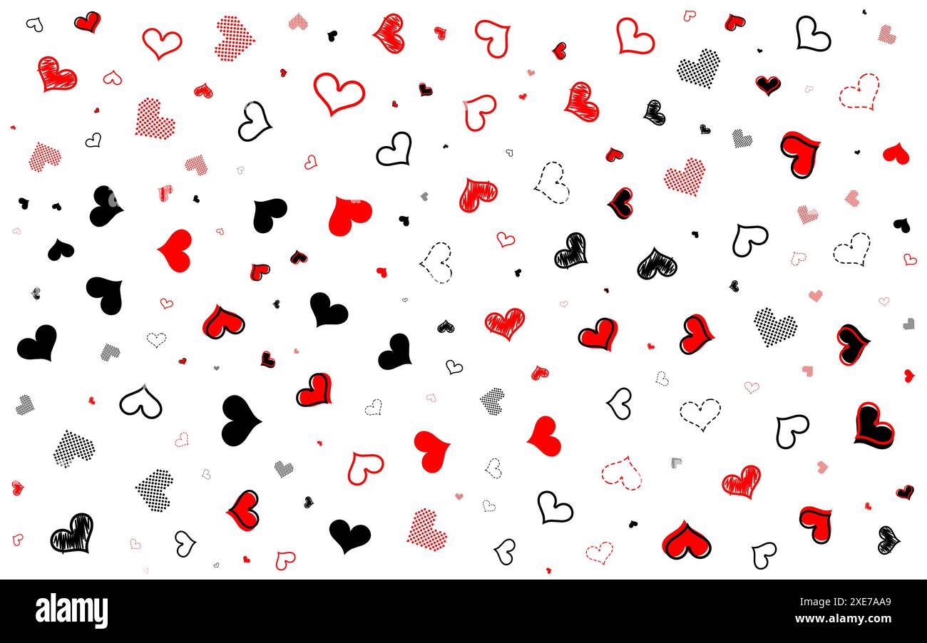 Heart love pattern background. Vector illustration Stock Vector Image ...