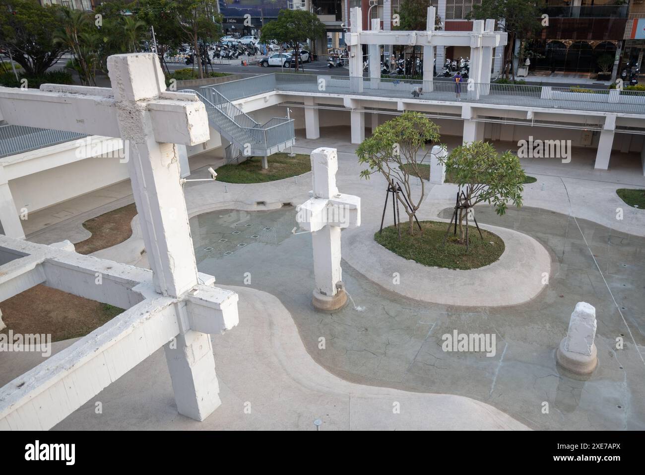 The Spring in Tainan, Taiwan is a park that features an expansive pond ...