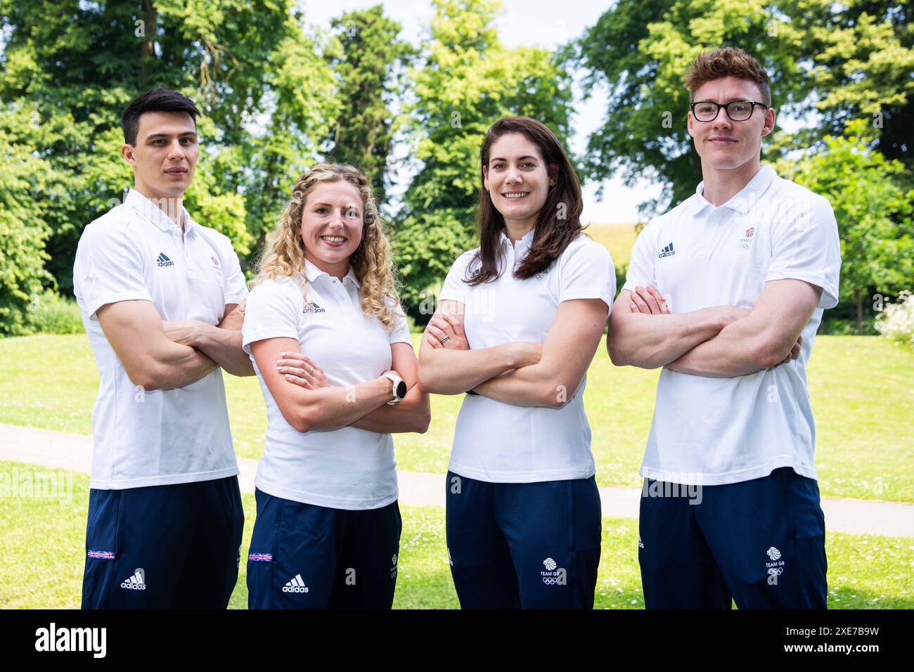 Left to right Team GB's Joe Choong, Kerenza Bryson, Kate French and ...