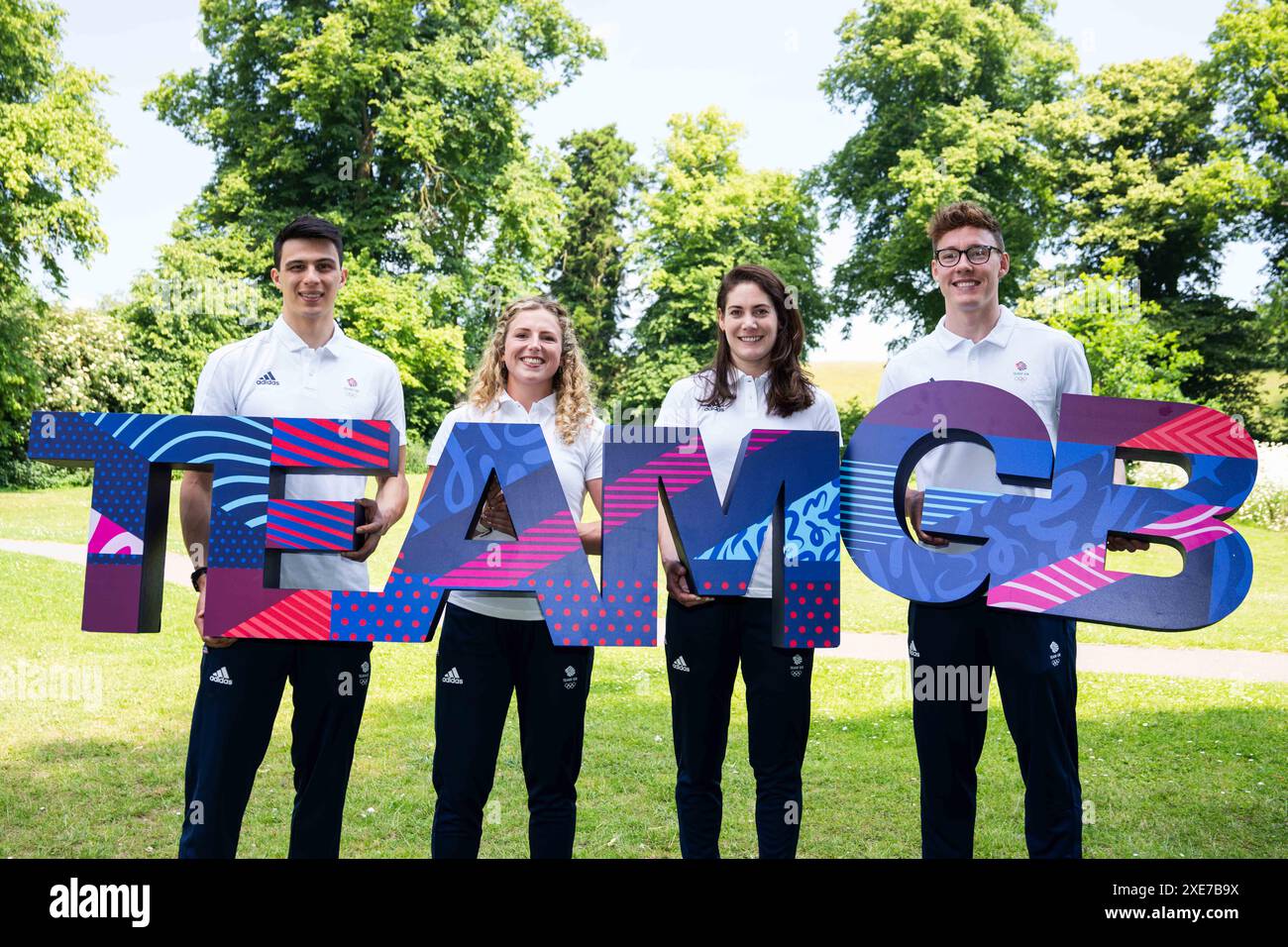 Left to right Team GB's Joe Choong, Kerenza Bryson, Kate French and ...