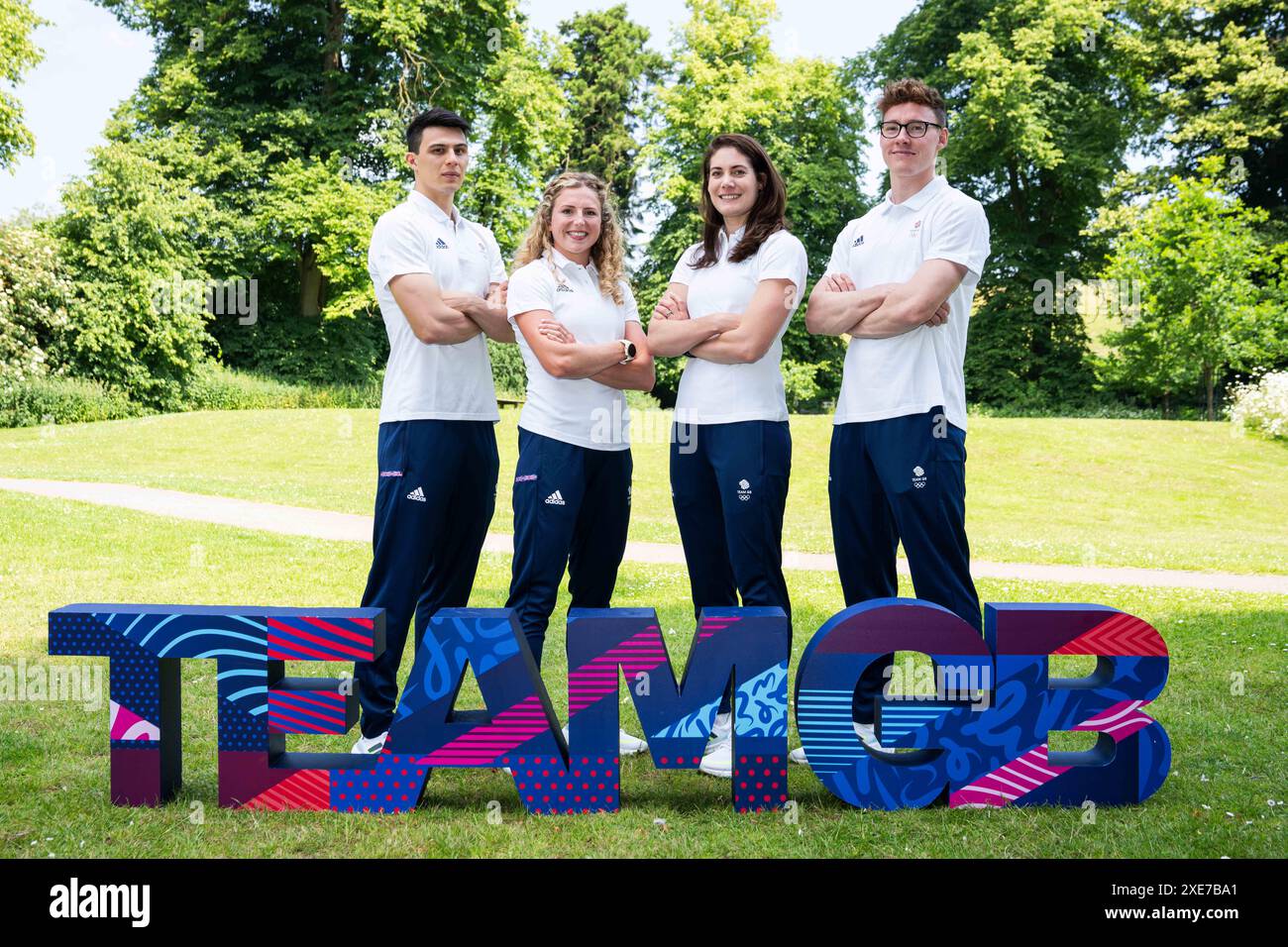Left to right Team GB's Joe Choong, Kerenza Bryson, Kate French and ...