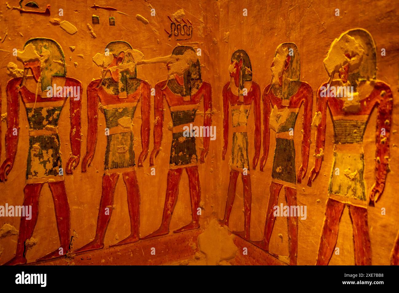 View of hieroglyphs in Burial Chamber, Tomb of Ramses IV, KV2, Valley ...