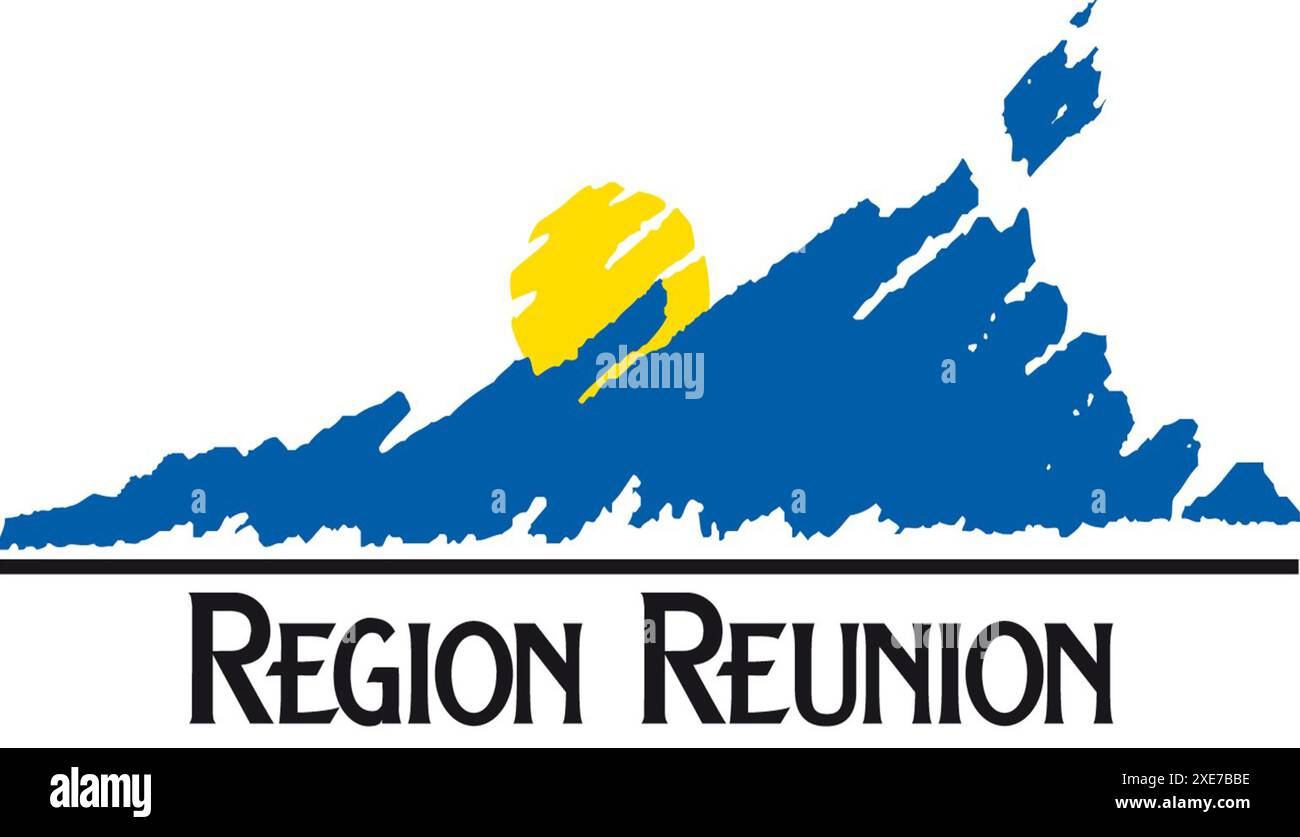 Flag of Reunion. Department of Reunion flag. Island country. Reunion ...