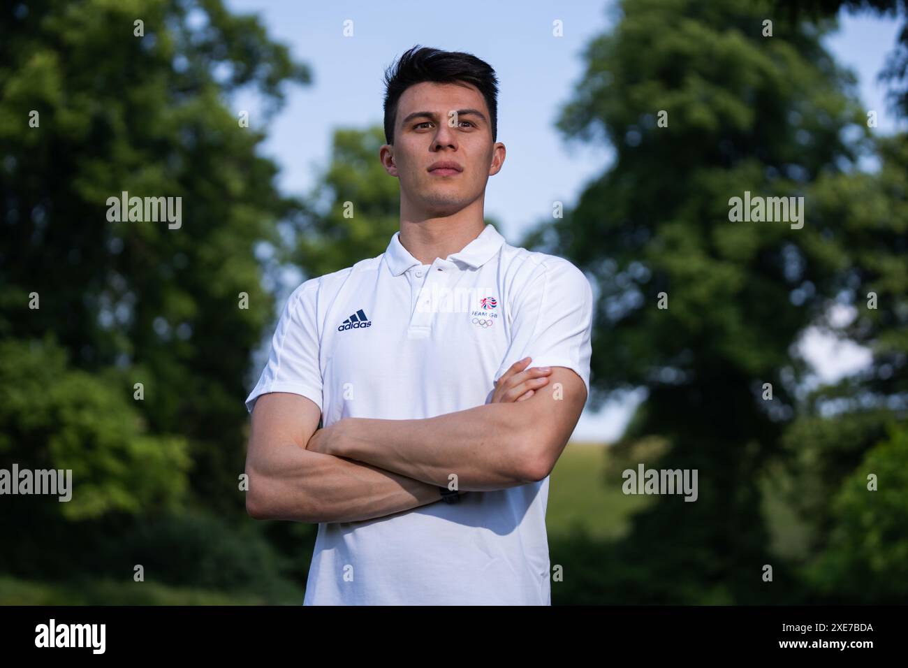 Team GB's Joe Choong during the Team GB Paris 2024 Modern Pentathlon ...