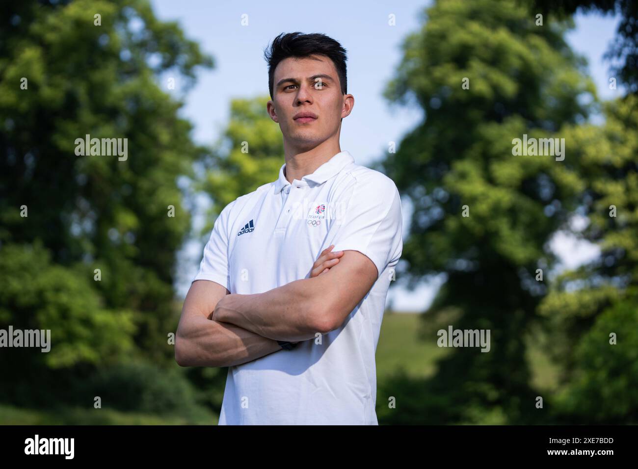 Team GB's Joe Choong during the Team GB Paris 2024 Modern Pentathlon ...