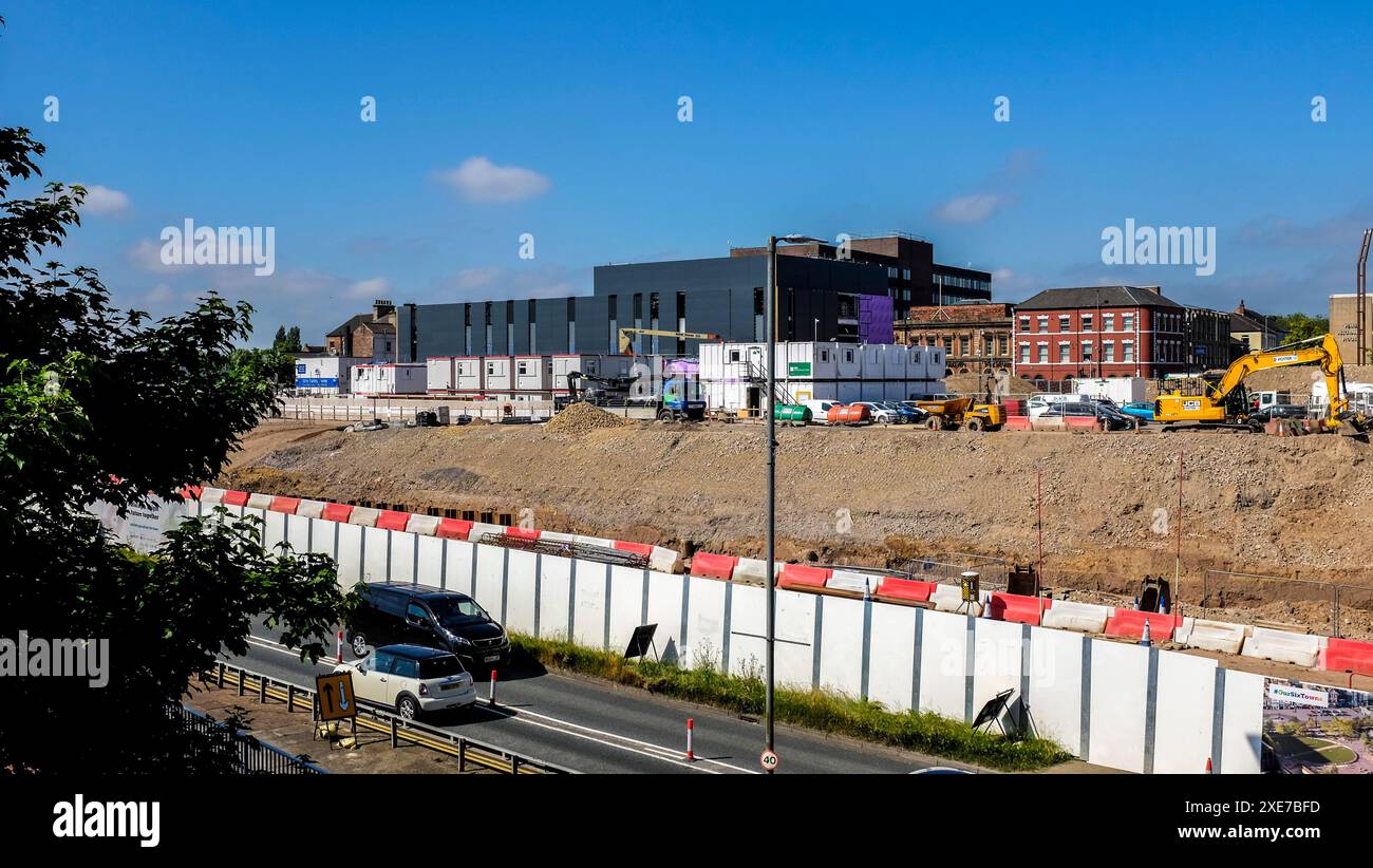 Stockton on Tees, UK. 26th June 2024. Construction work has started on ...