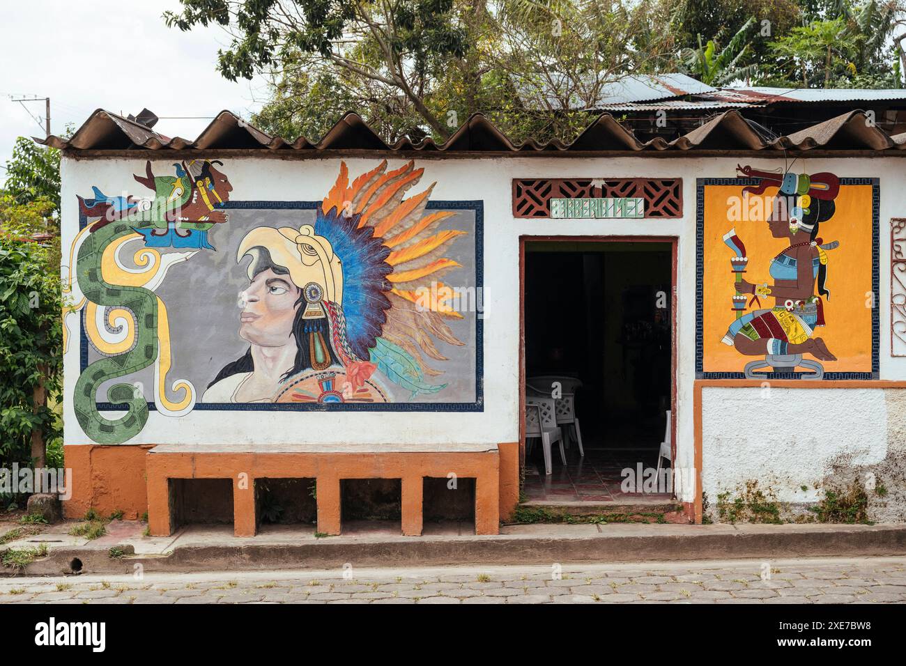 Wall murals, San Juan de Oriente, Maseta Central, Nicaragua, Central ...