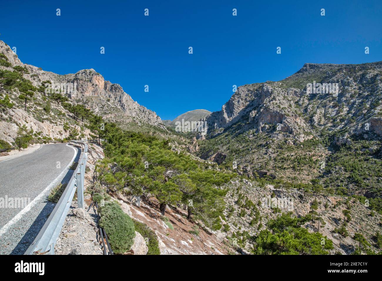 Road to village of Orino, Orino Gorge, Thrypti mountain range, Eastern ...