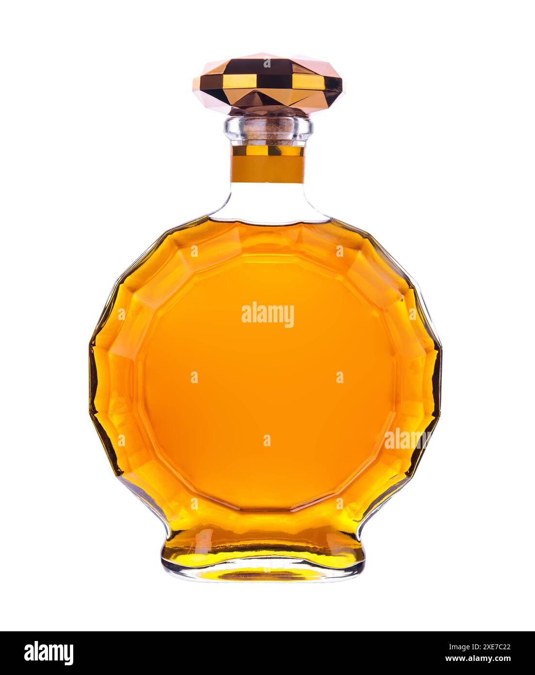 Bottle of cognac isolated on white Stock Photo - Alamy