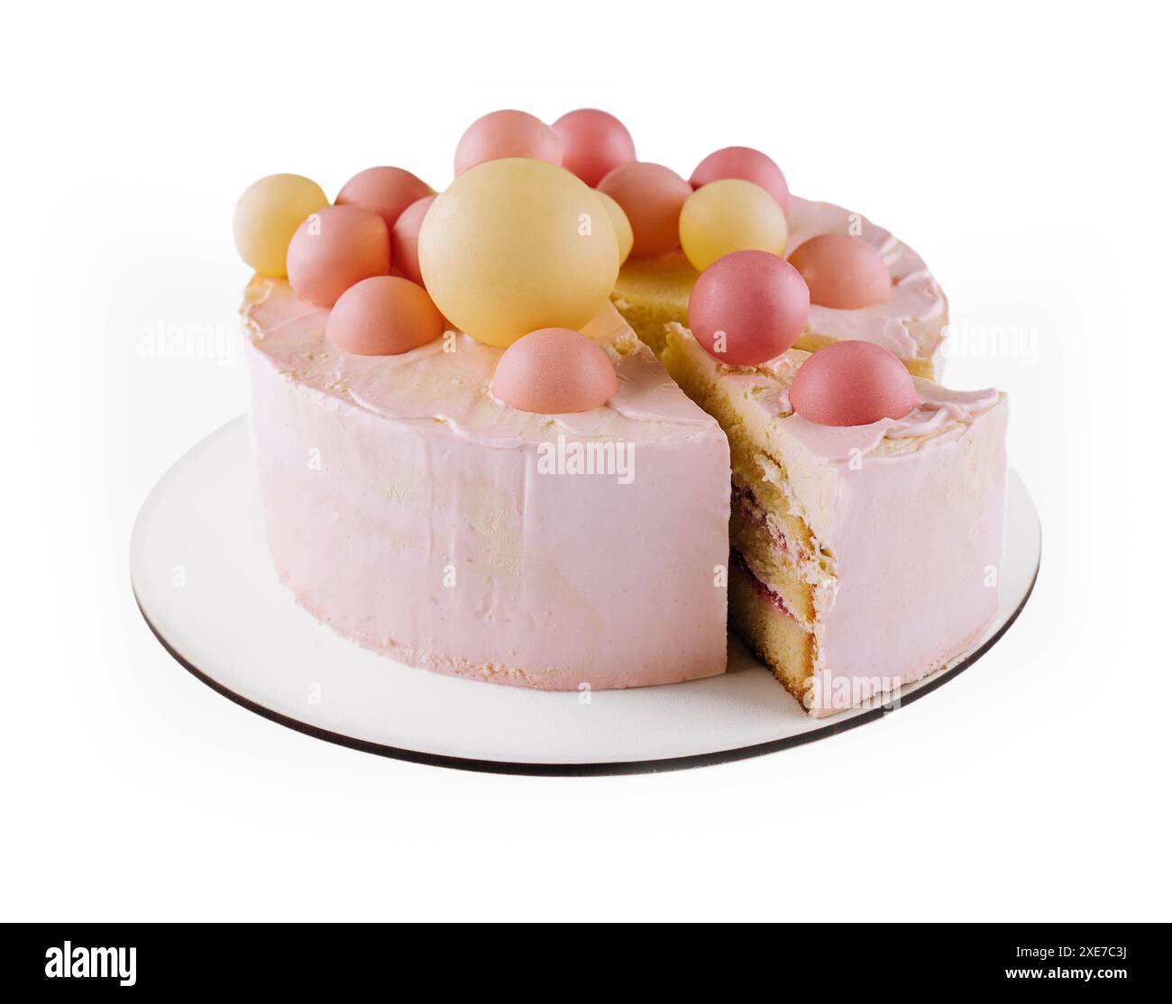 Pink party cake hi-res stock photography and images - Alamy