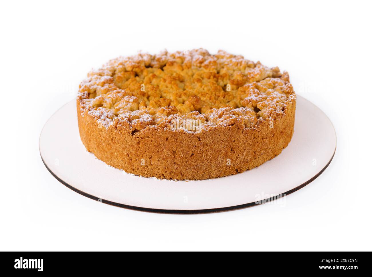 Homemade grated cake tart with lemon curd Stock Photo - Alamy
