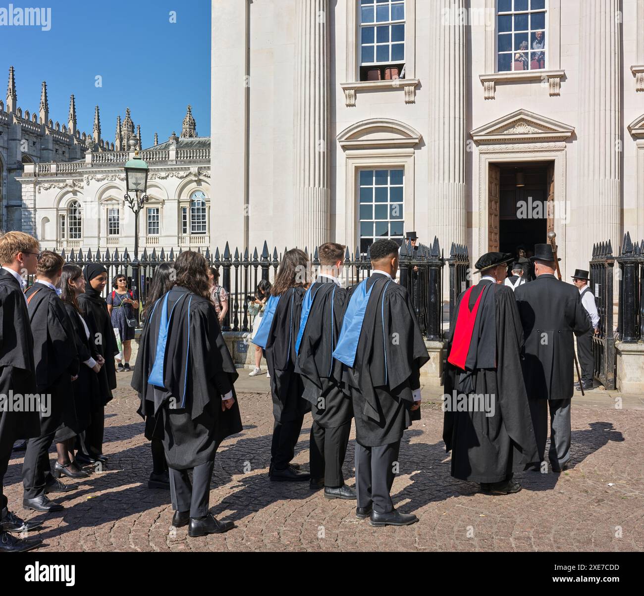 Trinity College graduands, University of Cambridge, in academic dress ...