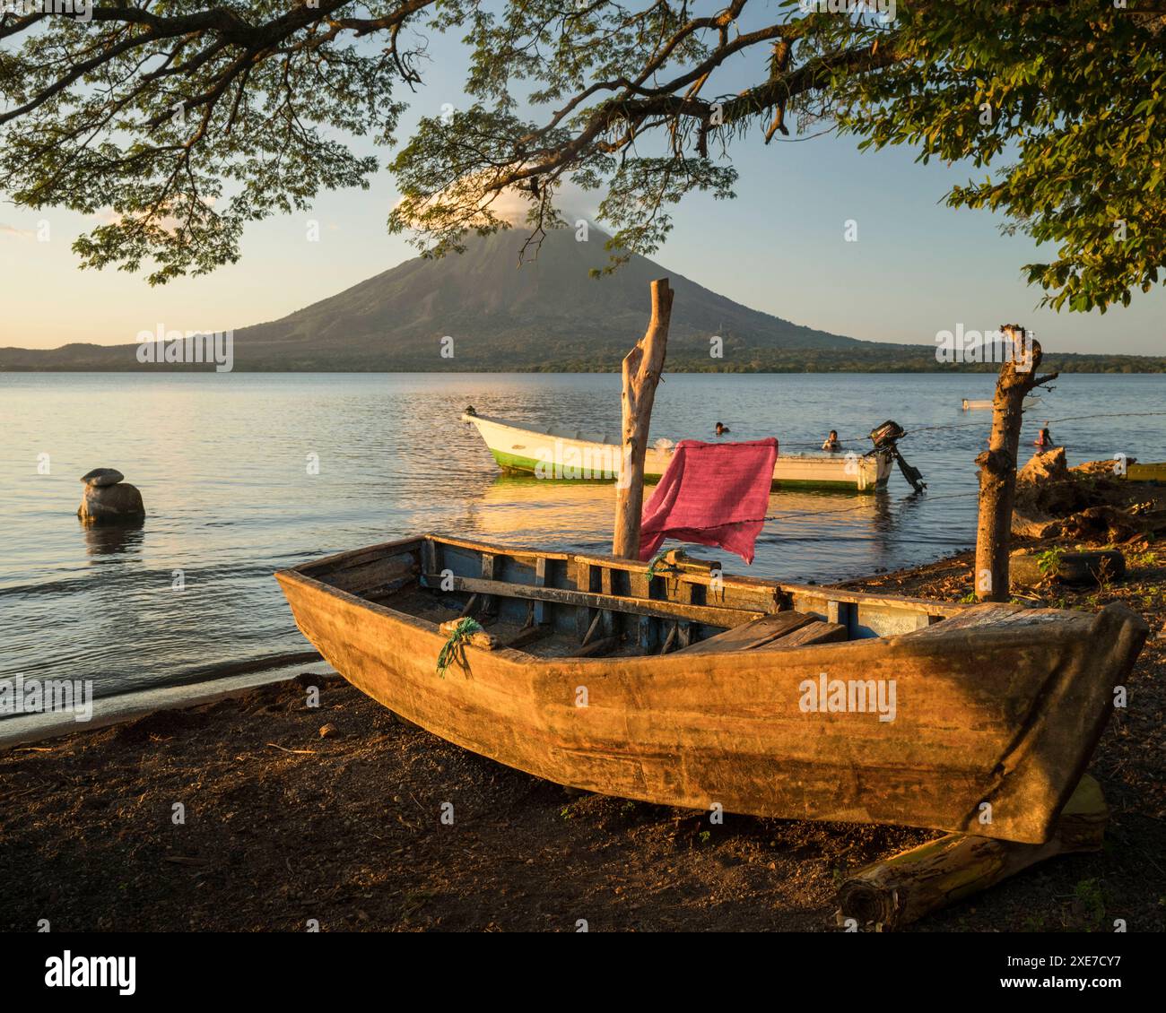 View of Concepcion Volcano at sunset, Ometepe Island, Rivas State ...
