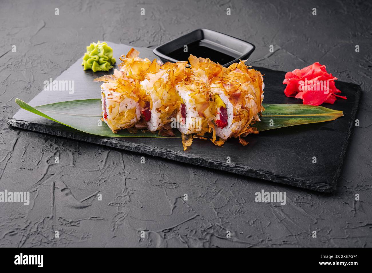 Bonito Maki Sushi - Rolls with Fresh Tuna and Cream Cheese inside Stock ...