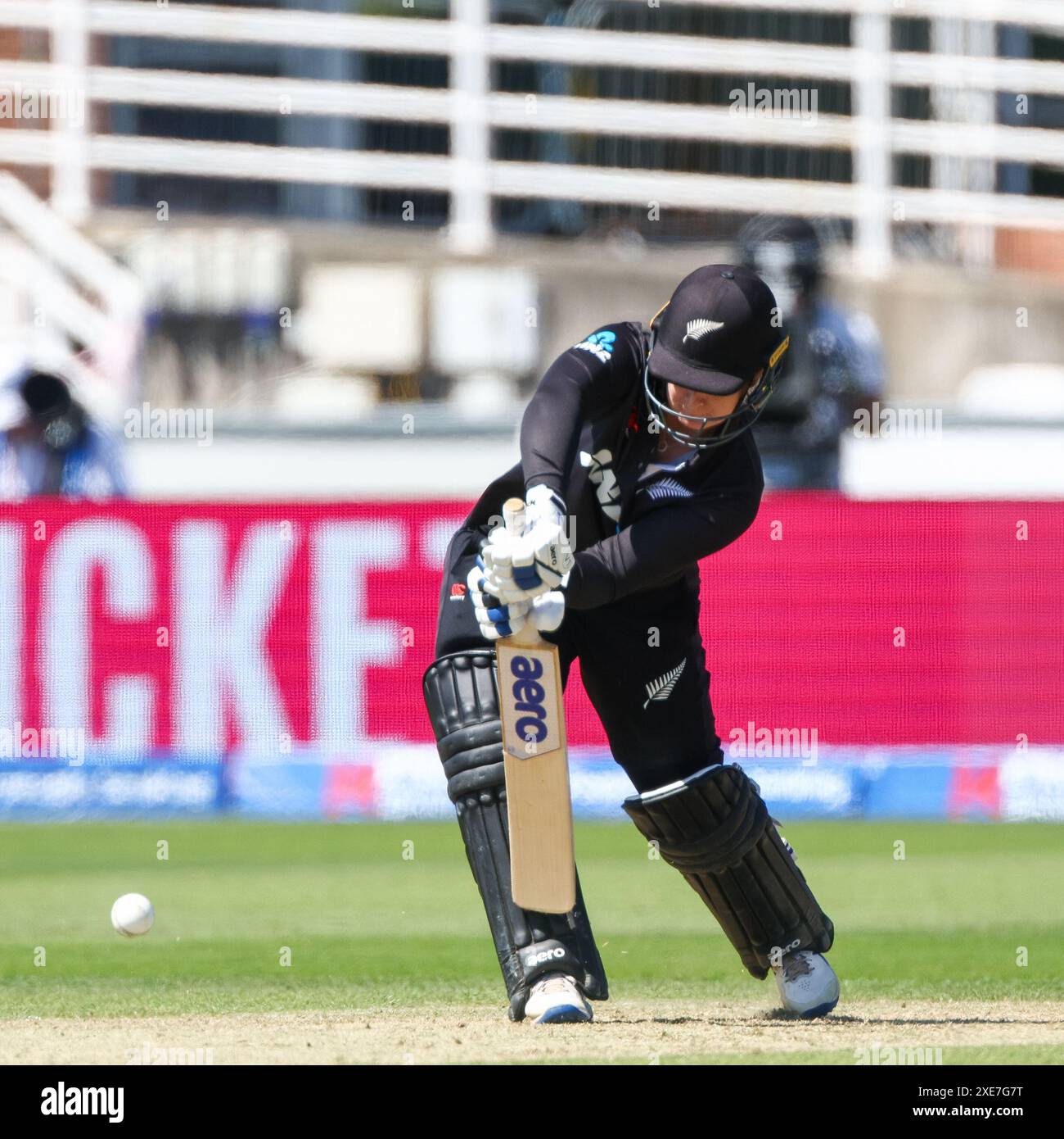 Chester Le Street, UK. 26th June, 2024. Brooke Halliday in action with ...