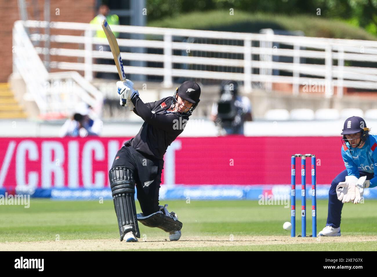 Chester Le Street, UK. 26th June, 2024. Brooke Halliday in action with ...