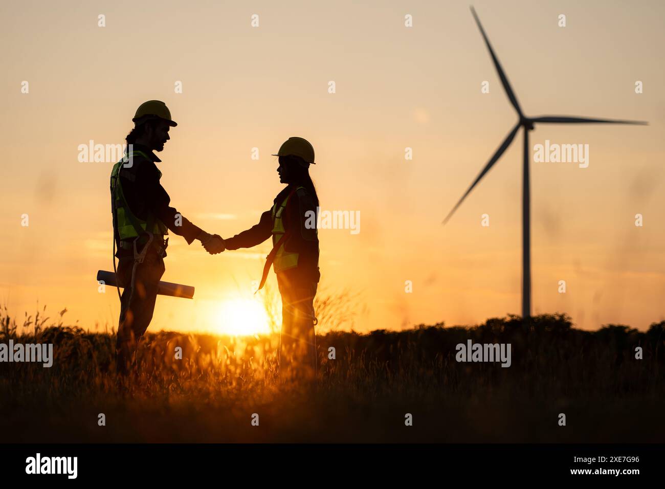 Female hands wind turbine hi-res stock photography and images - Alamy