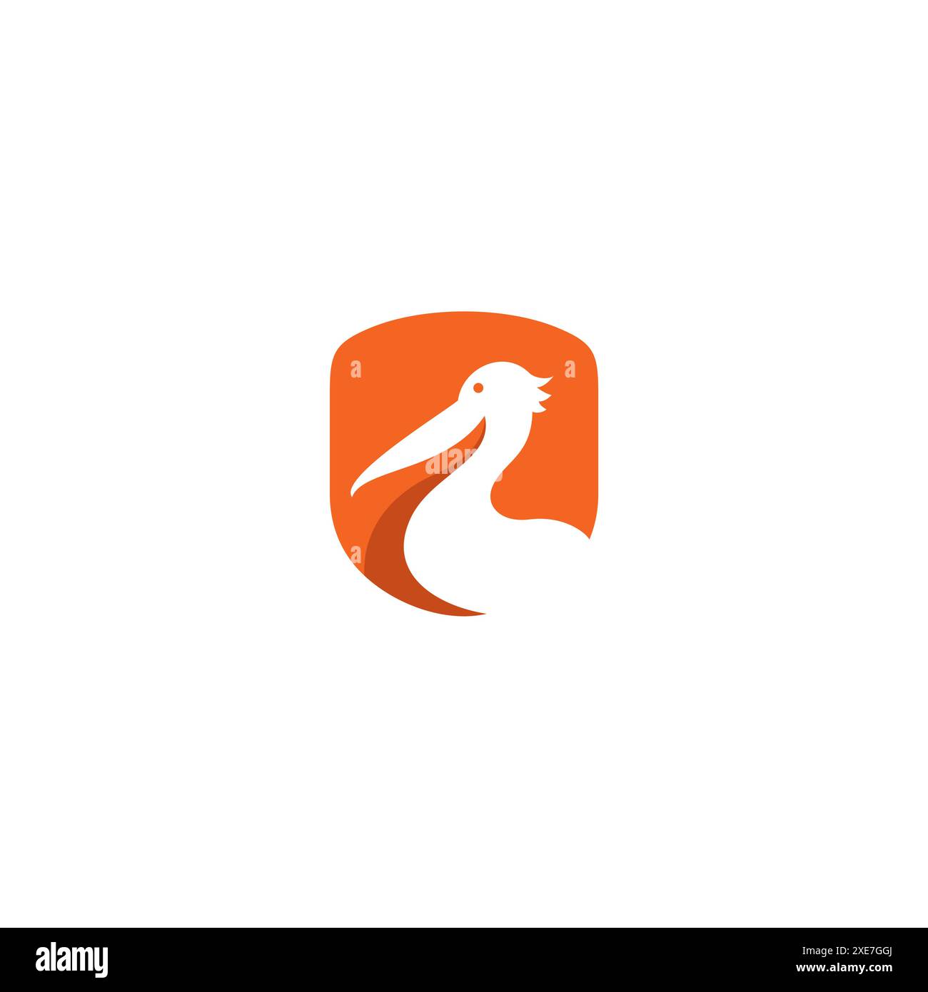 Pelican vector logo design orange color symbol. pelican icon vector ...